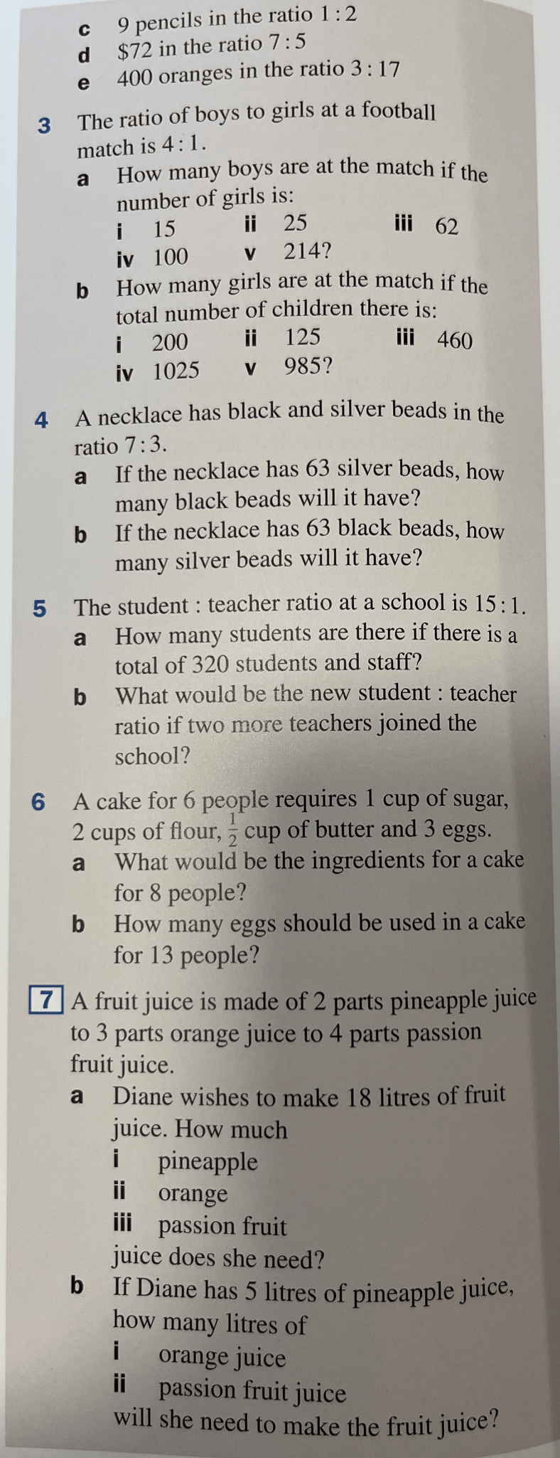 Year 7. Ratio Practice – Maths with David