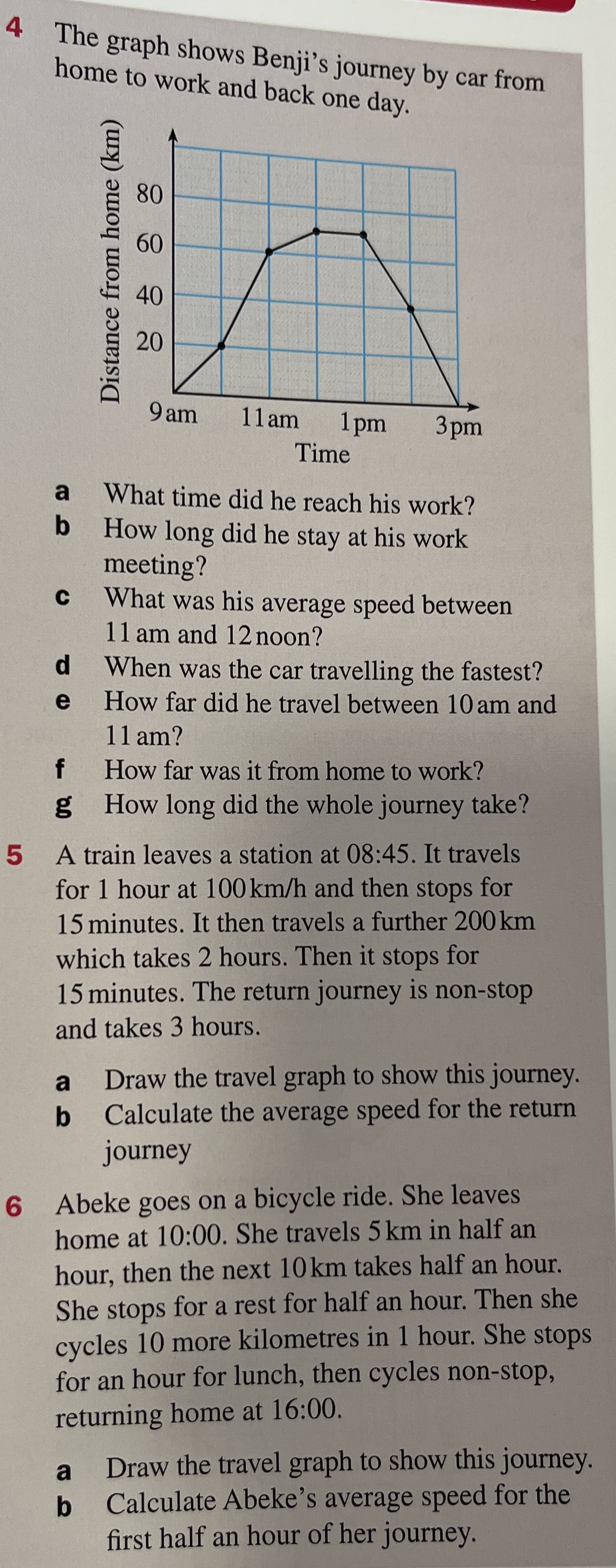 Year 7. Travel Graphs – Maths with David