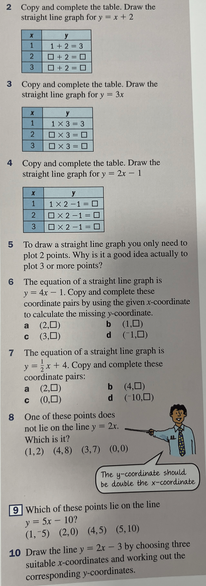 Year 7. Graphs of Linear Functions – Maths with David