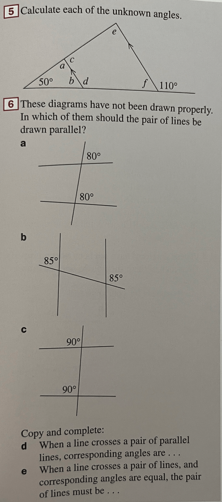 Year 7. Angles in parallel lines – Maths with David