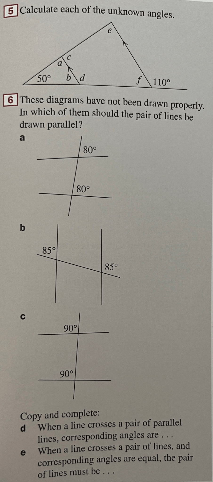Year 7. Angles in parallel lines – Maths with David