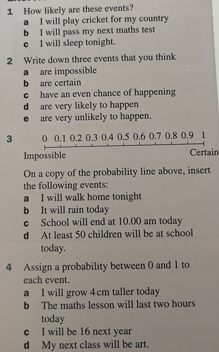 Year 7. Probability – Maths with David