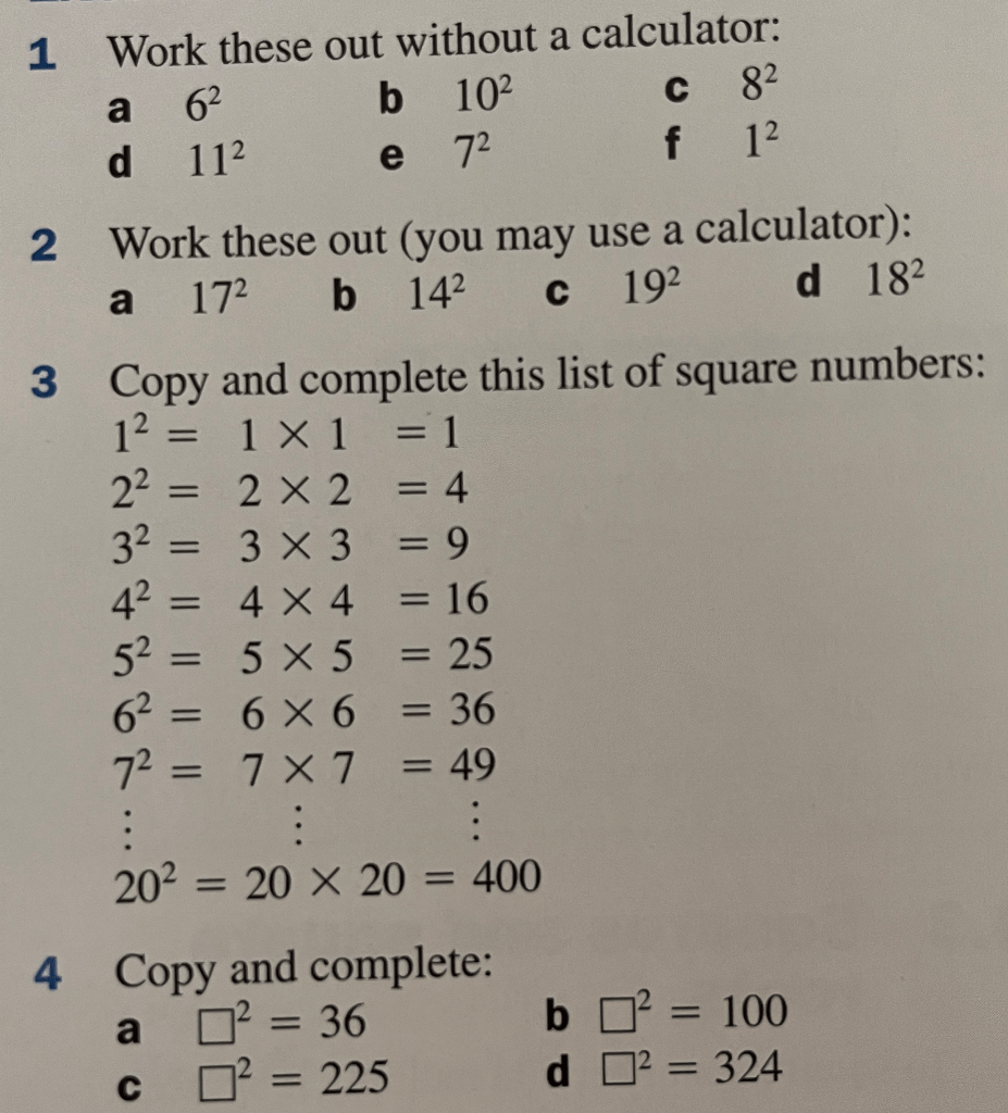 Year 7. Squares and Roots – Maths with David