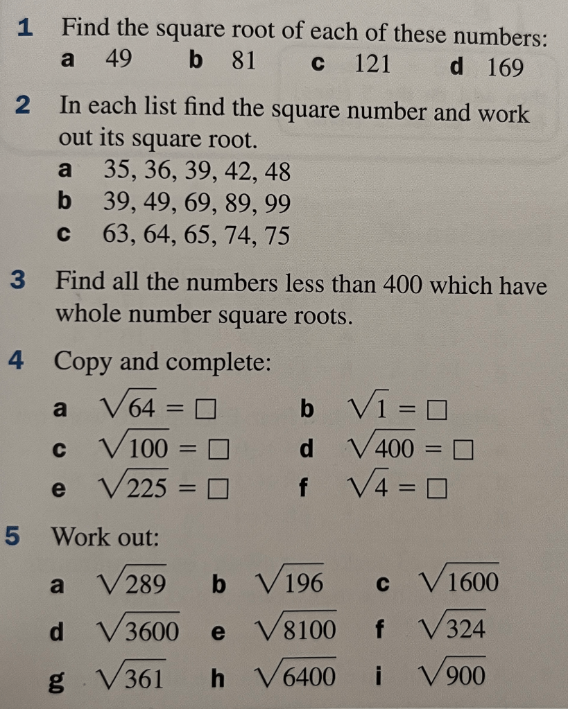 Year 7. Squares and Roots – Maths with David