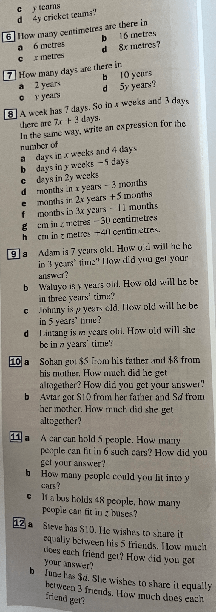 Year 7. Algebraic Expressions – Maths with David