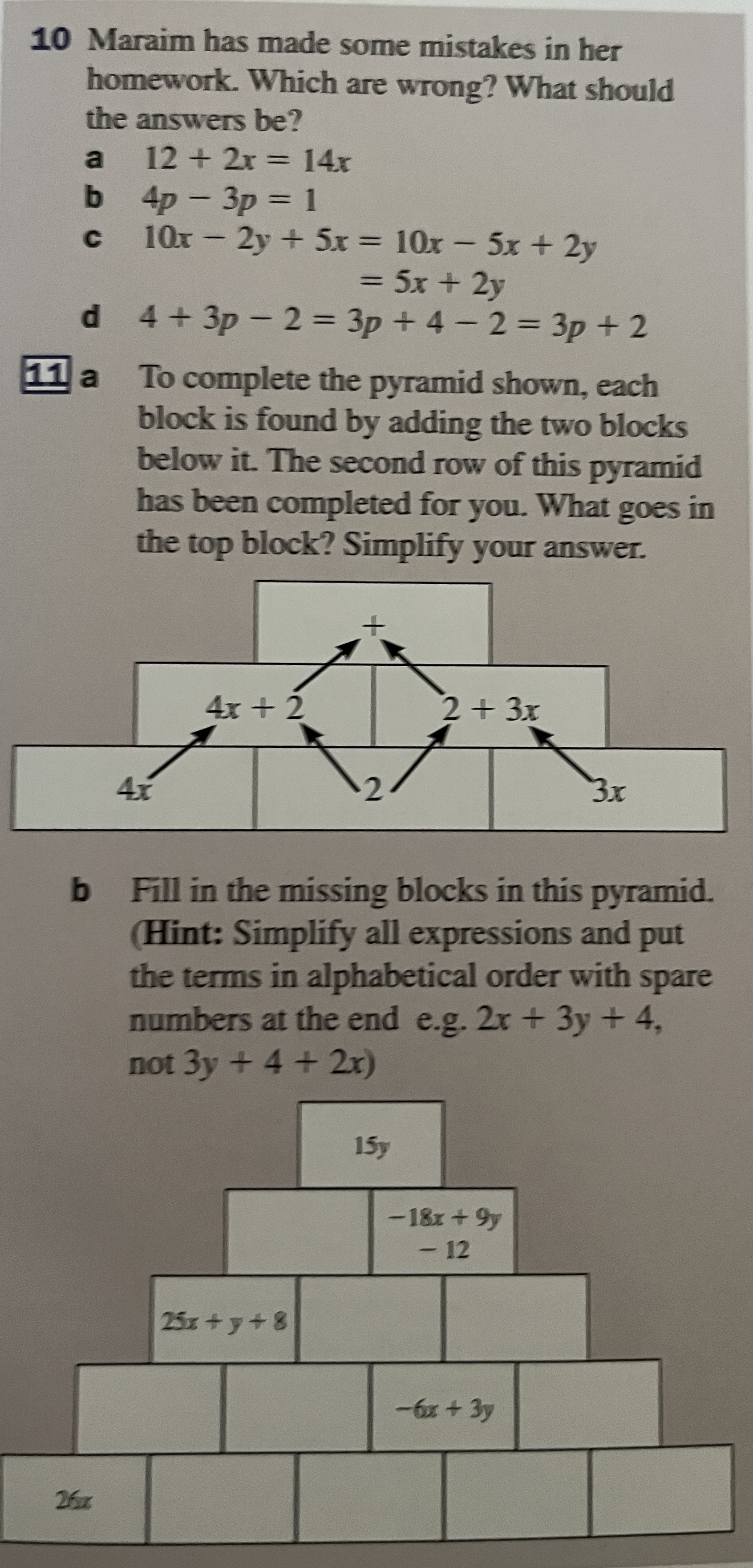 Year 7. Simplifying Expressions – Maths with David