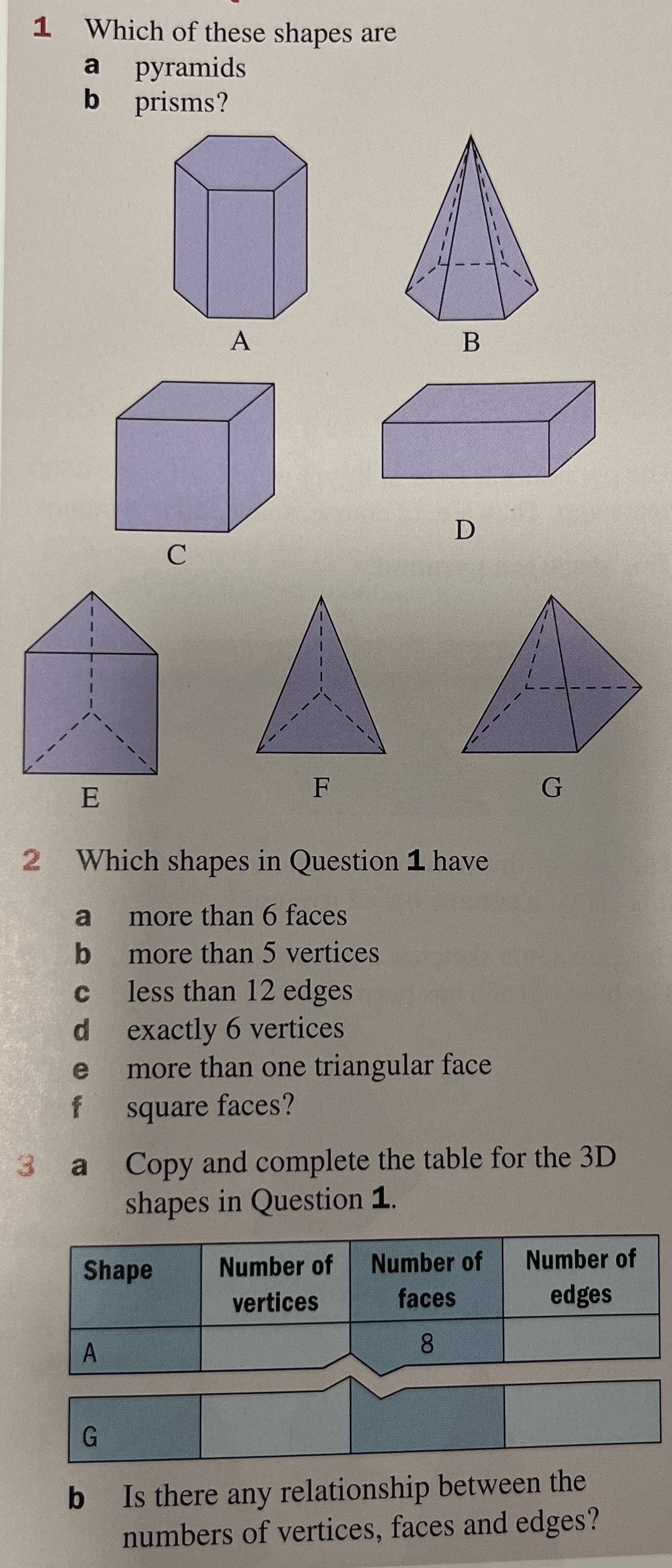 Year 7. 3D Shapes – Maths with David