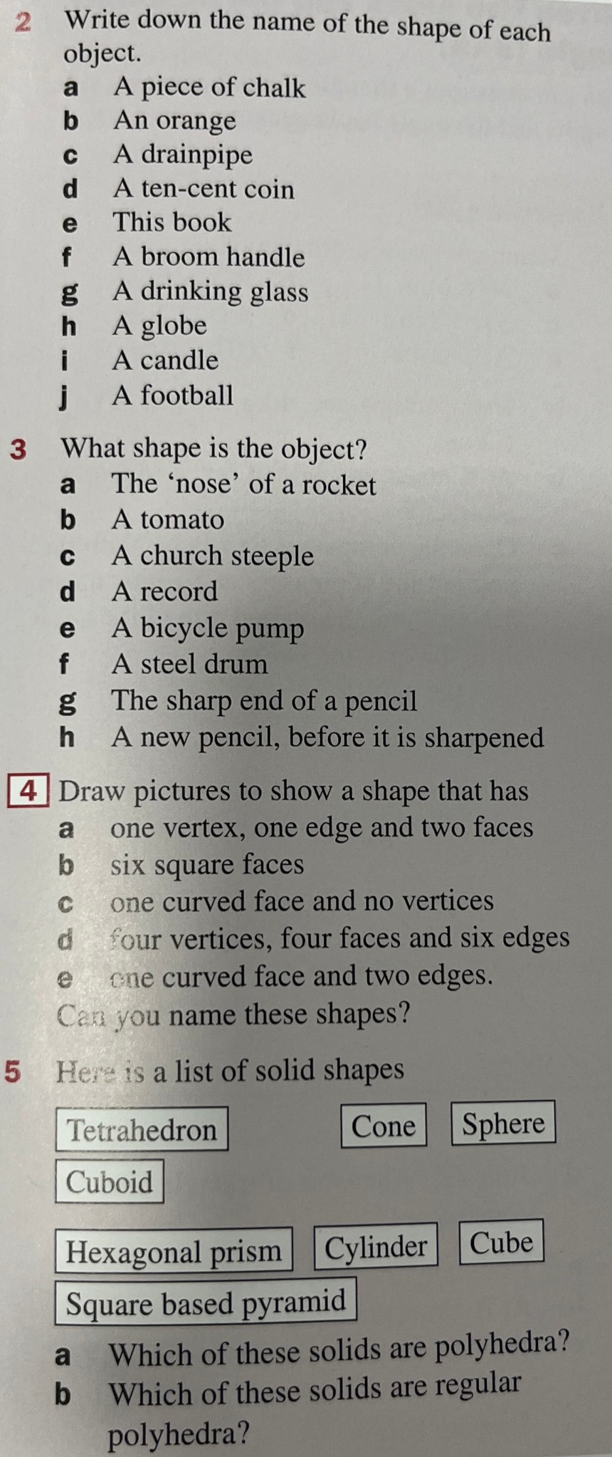 Year 7. 3D Shapes – Maths with David