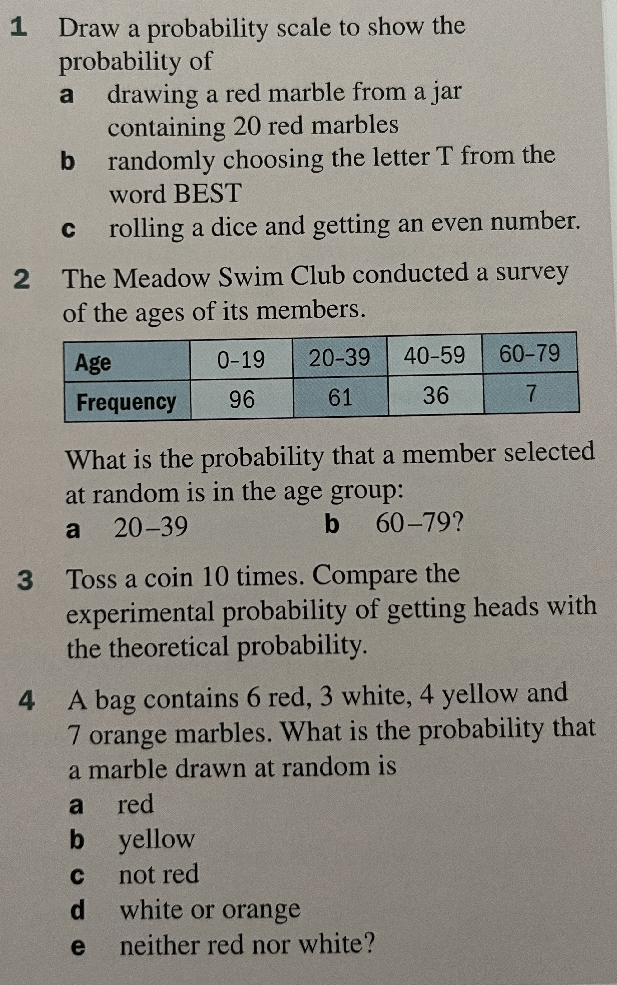 Year 7. Probability Practice – Maths with David