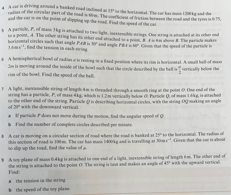 9231. Further Mechanics. Circular Motion – Maths with David