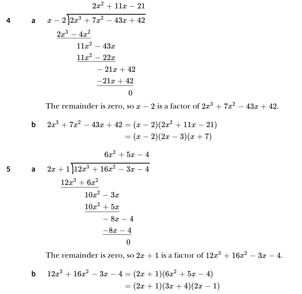 9709. P3. Polynomial Division. Solutions – Maths with David