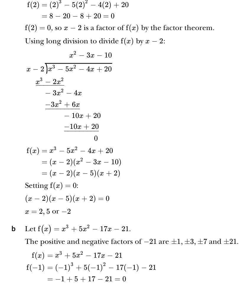 9709. P3. Factor Theorem. Solutions – Maths with David