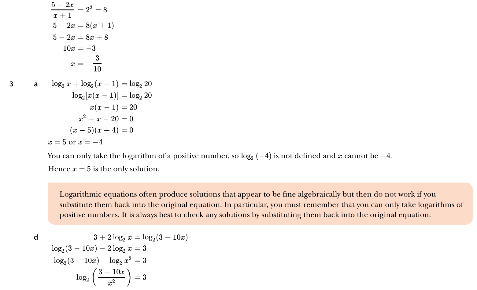 9709. P3. Logarithms. Exercise 4 Solutions – Maths with David
