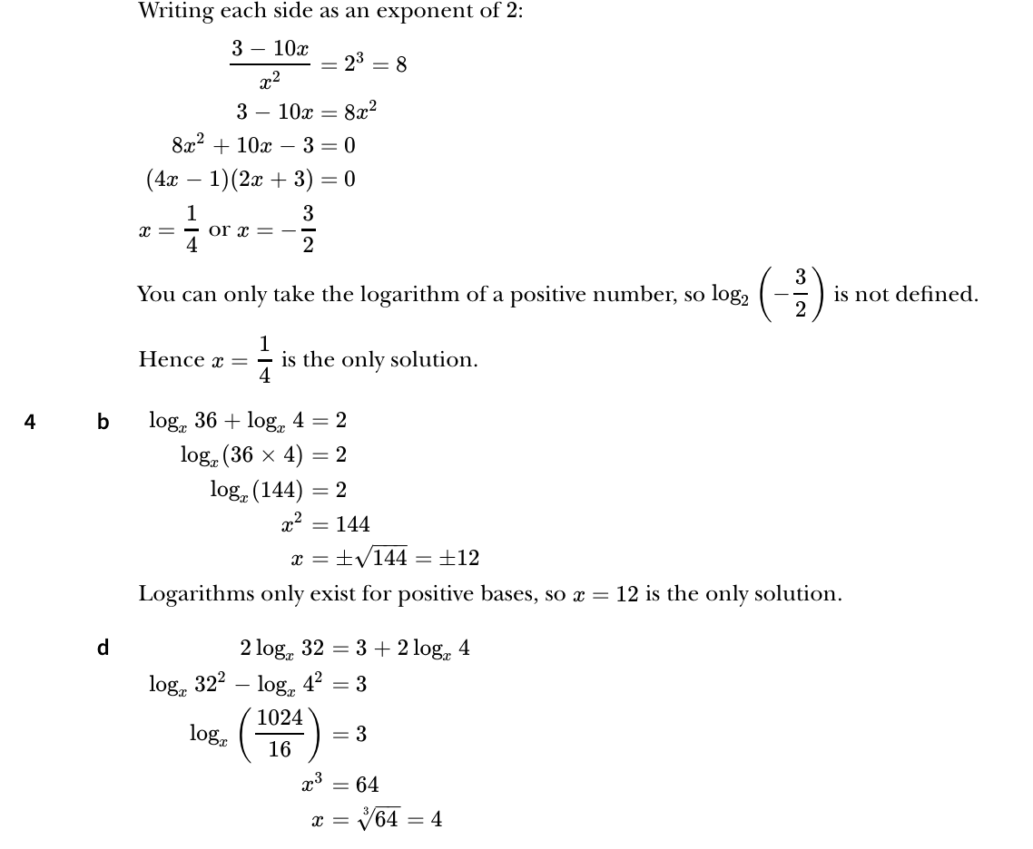 9709. P3. Logarithms. Exercise 4 Solutions – Maths with David