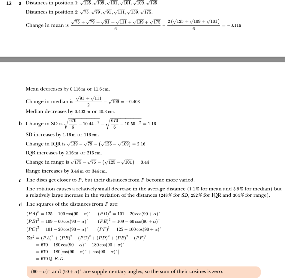 9709. S1. Measures of Variation. Exercise 2 Worked Solutions – Maths ...