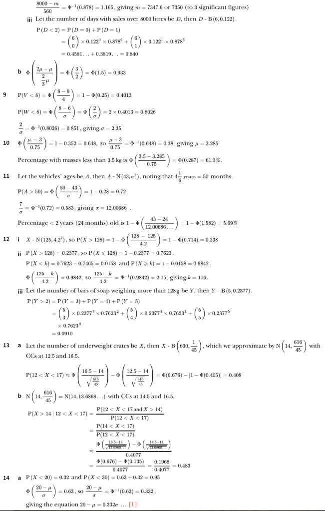 9709. S1. Normal Distribution. Exercise 4 & Mixed Exercise Worked ...