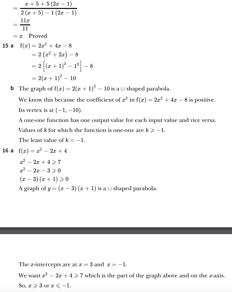 9709. P1. Functions. Exercise 2 Worked Solutions – Maths with David