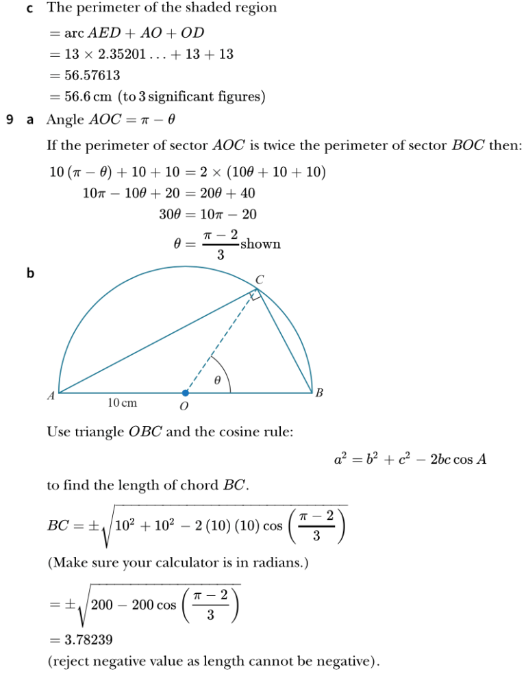 P1. Circular Measure. Exercise 2 Worked Solutions – Maths with David