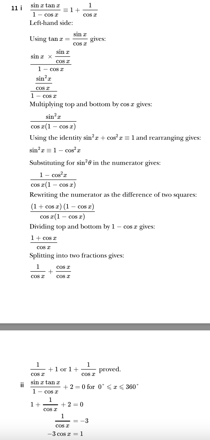 9709. P1. Trigonometry. Exercise 8 Worked Solutions – Maths with David