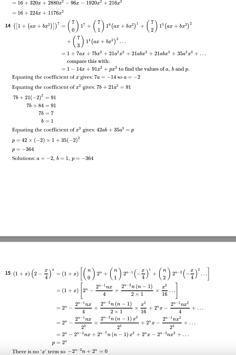 9709. P1. Series. Exercise 2 Worked Solutions – Maths with David
