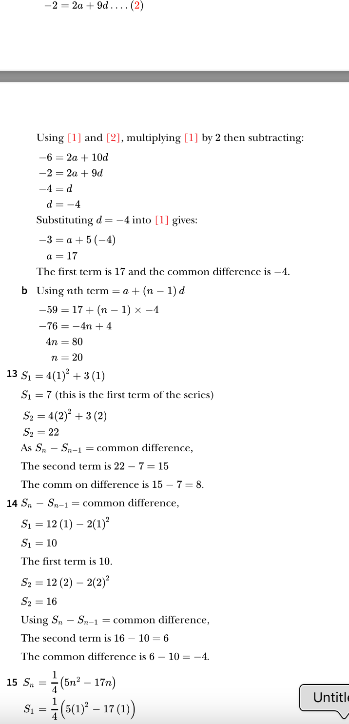 9709. P1. Series. Exercise 3 Worked Solutions – Maths with David