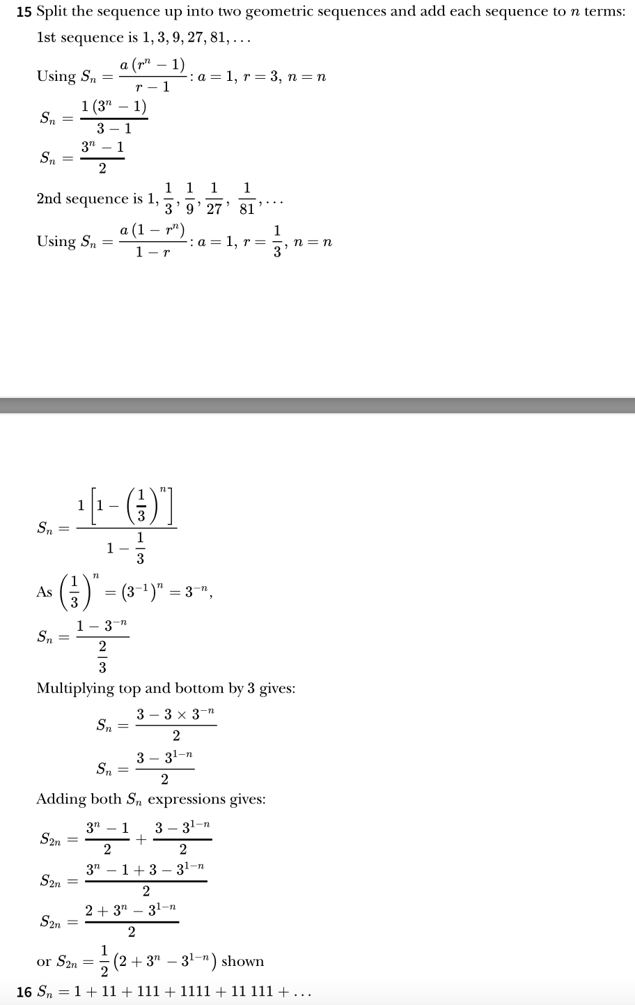 P1. Series. Exercise 4 Worked Solutions – Maths with David