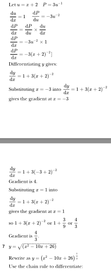 9709. P1. Differentiation. Exercise 2 Worked Solutions – Maths with David