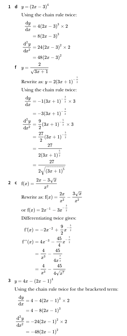 9709. P1. Differentiation. Exercise 4 & Mixed Exercise Worked Solutions – Maths with David