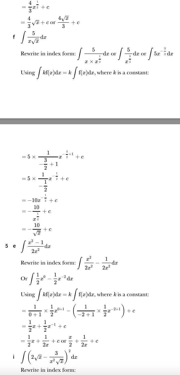 9709. P1. Integration. Exercise 1 Worked Solutions – Maths with David