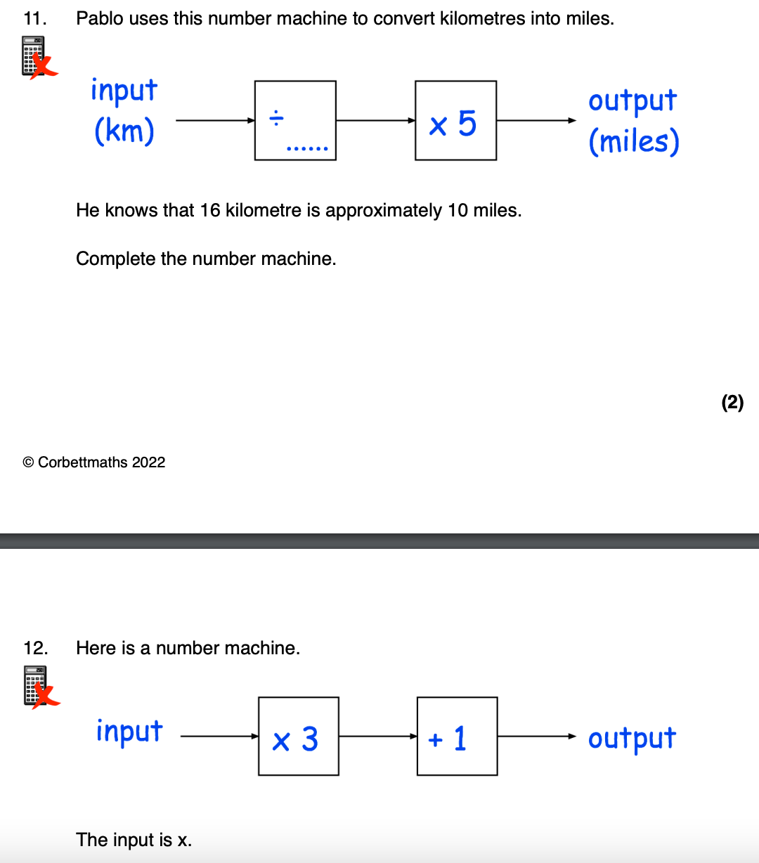 Year 7. Function Machine Practice – Maths with David