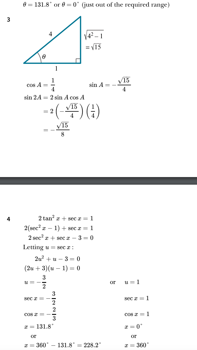 9709. P3. Trigonometry Exercise 5 & Mixed Exercise Worked Solutions ...