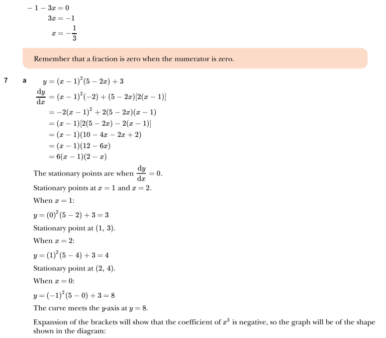 9709. P3. Differentiation. Exercise 1 Worked Solutions – Maths with David