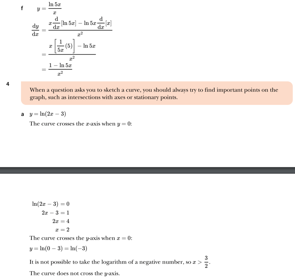 9709. P3. Differentiation. Exercise 4 Worked Solutions – Maths with David