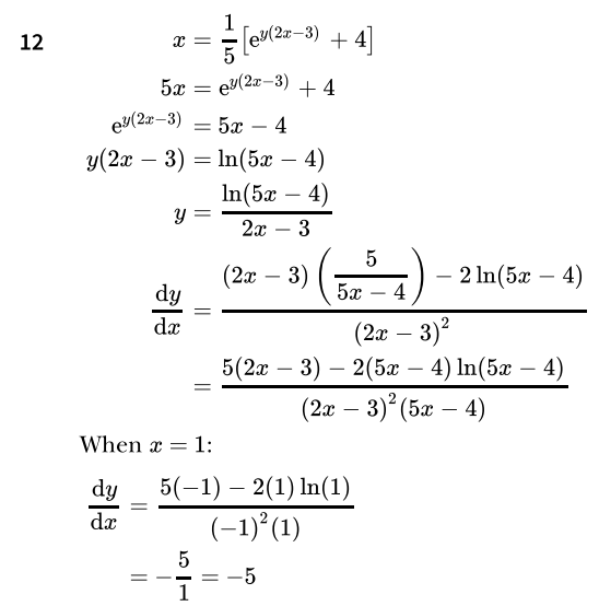 9709. P3. Differentiation. Exercise 4 Worked Solutions – Maths with David