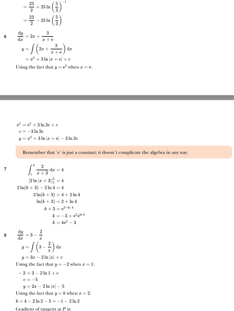 9709. P3. Integration. Exercise 2 Worked Solutions – Maths with David