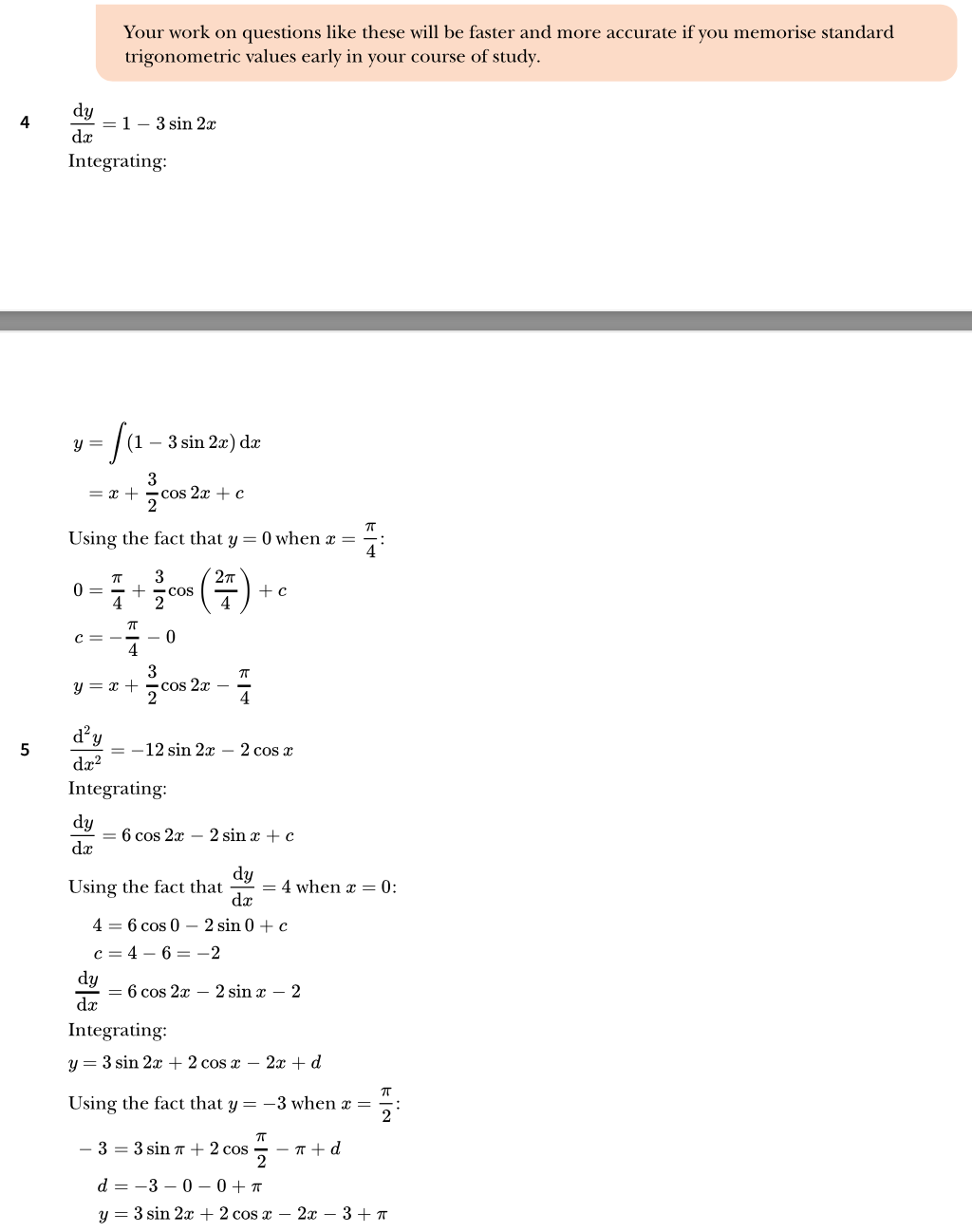 9709. P3. Integration. Exercise 3 Worked Solutions – Maths with David