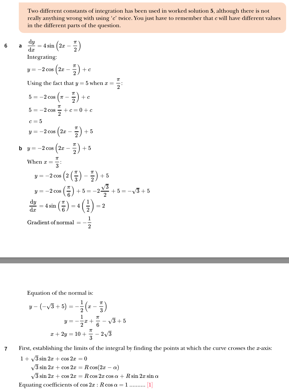 9709. P3. Integration. Exercise 3 Worked Solutions – Maths with David