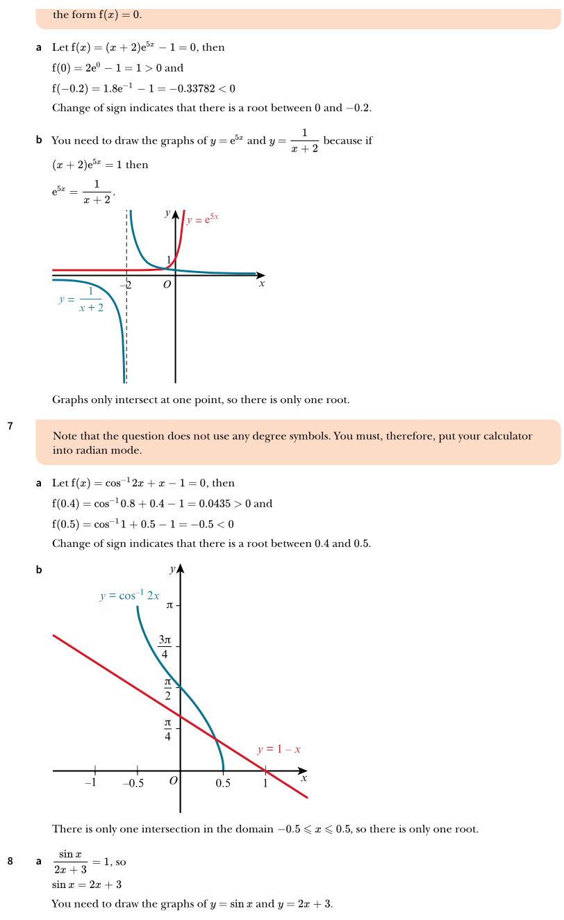 9709. P3. Numerical Solutions. Exercise 1 Worked Solutions – Maths with ...