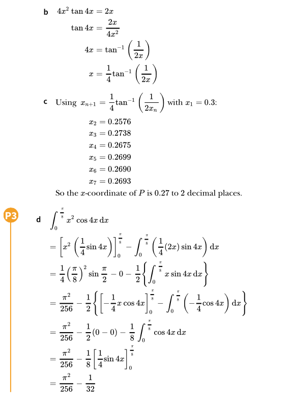 9709 P3 Numerical Solutions Exercise 3 Worked Solutions Maths With