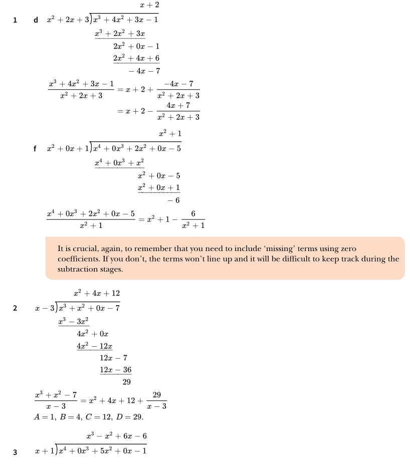 9709. P3. Further Algebra. Exercise 1 Worked Solutions – Maths with David