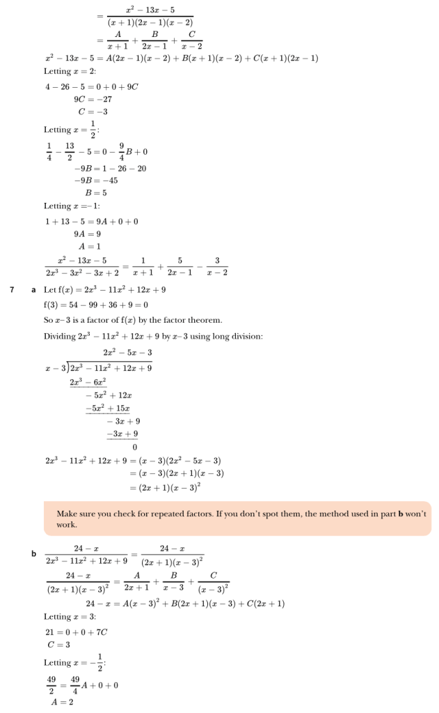 9709. P3. Further Algebra. Exercise 2 Worked Solutions – Maths with David