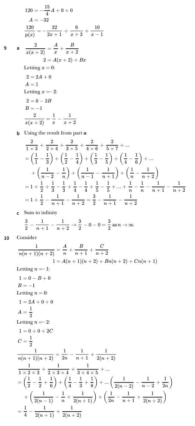 9709. P3. Further Algebra. Exercise 2 Worked Solutions – Maths with David