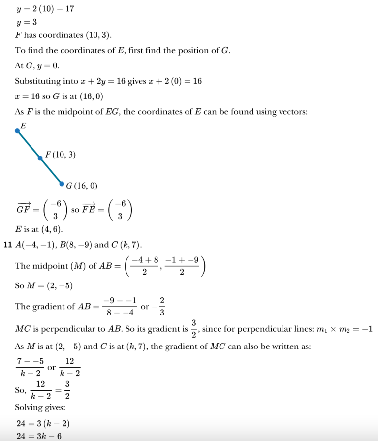 9709. P1. Coordinate Geometry Exercise 1. Worked Solutions – Maths with ...