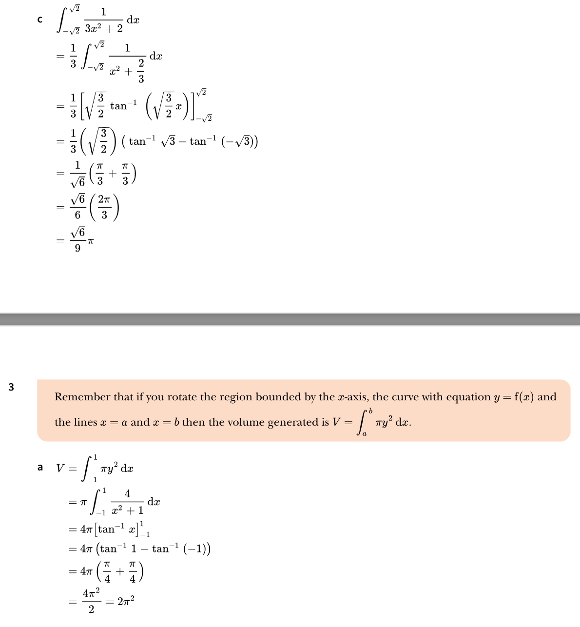 9709. P3. Further Calculus. Exercise 2 Worked Solutions – Maths with David
