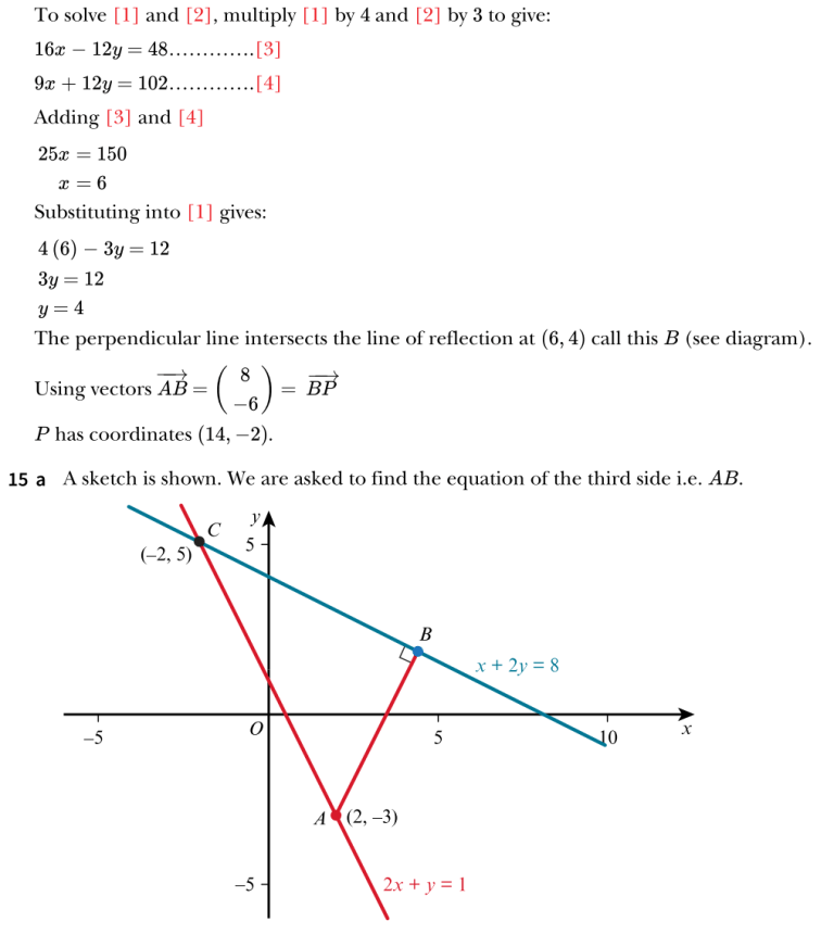 9709. P1. Coordinate Geometry Exercise 1. Worked Solutions – Maths with ...