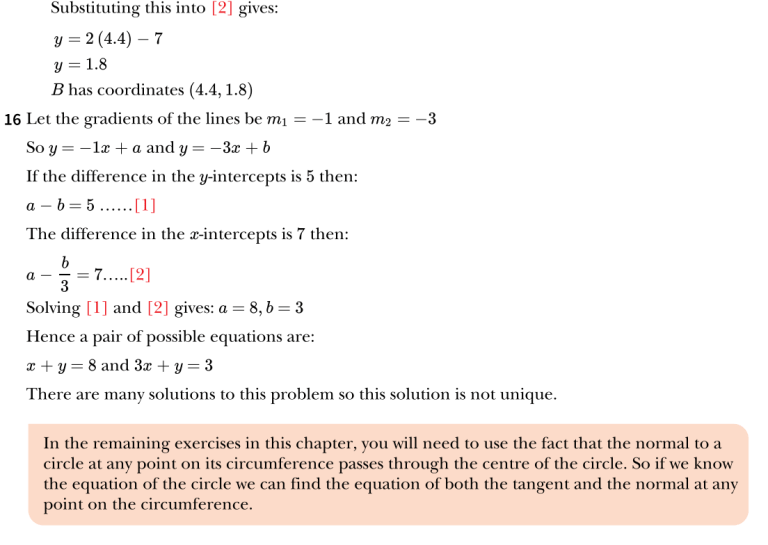 9709. P1. Coordinate Geometry Exercise 1. Worked Solutions – Maths with ...