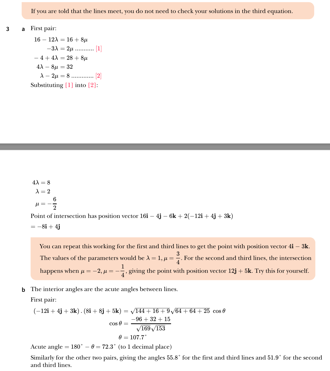 9709. P3. Vectors. Exercise 4 & Mixed Exercise Worked Solutions – Maths ...