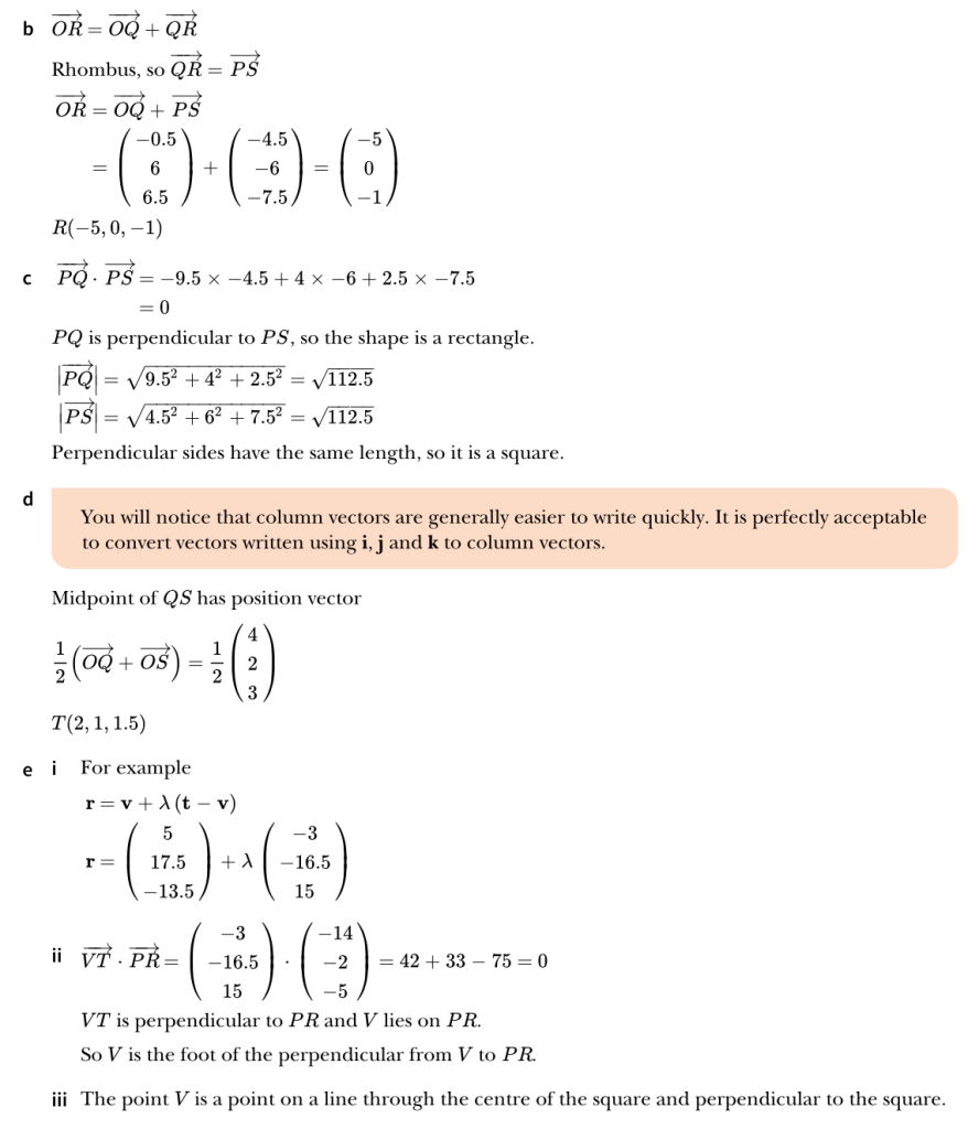 9709. P3. Vectors. Exercise 4 & Mixed Exercise Worked Solutions – Maths ...