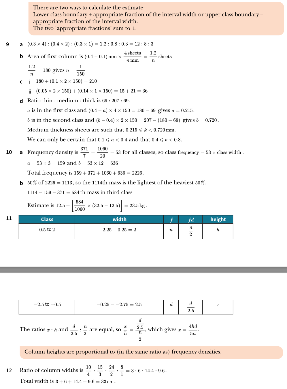 9709, S1. Representation of Data. Exercise 2 Worked Solutions – Maths ...