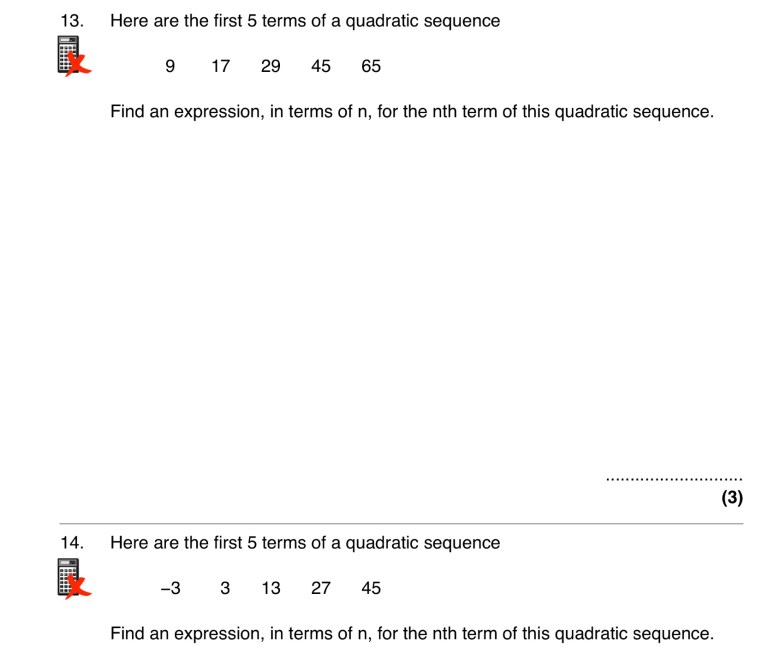 KS4. Algebra & Graphs. Finding the nth term of sequences – Maths with David